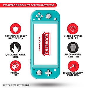 EVORETRO Switch lite case accessories compatible with nintendo switch case lite, nintendo lite case with nintendo lite accessories for Pokemon Legend, Animal Crossing, Super Mario, Mario Kart