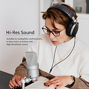 SoundMAGIC HP1000 Over Ear Audiophile Headphones - HiFi Stereo Premium Music Headset Wired with Noise Isolation, Upgraded Closed Back Hi-Res Audio for DJ Studio Professional Monitor Recording, Black