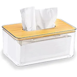 Transparent Acrylic Bamboo Dryer Sheet Rack, Minimalist Light Luxury Style Washing Machine Dryer Paper Dispenser for Laundry Room Decor, Removable - Eco-Friendly Material - Large Capacity
