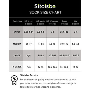 SITOISBE Cushioned Compression Unisex Mid-crew Socks 4-Pack, X-Large, Black Gray Navy Blue Greenlake