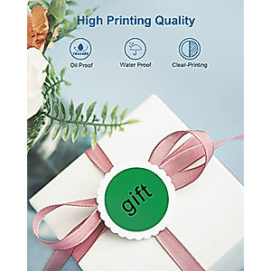 POLONO Label Printer, PL420 4x6 Thermal Printer, High-Speed Shipping Label Printer, Commercial Direct Thermal Printer, 2" Green Circle Thermal Sticker Labels, Self-Adhesive Stickers Labels