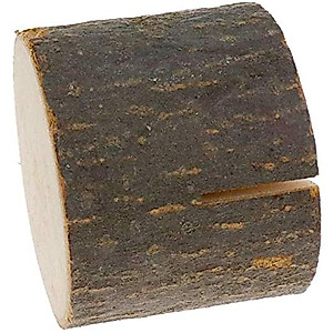 Sscon 10Pcs Wood Photo Clip Wood Place Card Holders Bark Stump Crafts Home Wood Stakes Hotel Decoration Ornaments