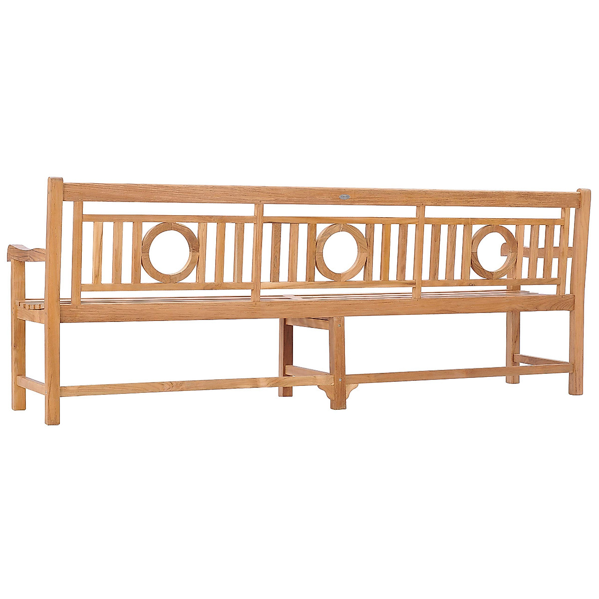 Teak Wood O Outdoor Patio Bench Extra Large, 8 Foot, Made from Solid A-Grade Teak Wood