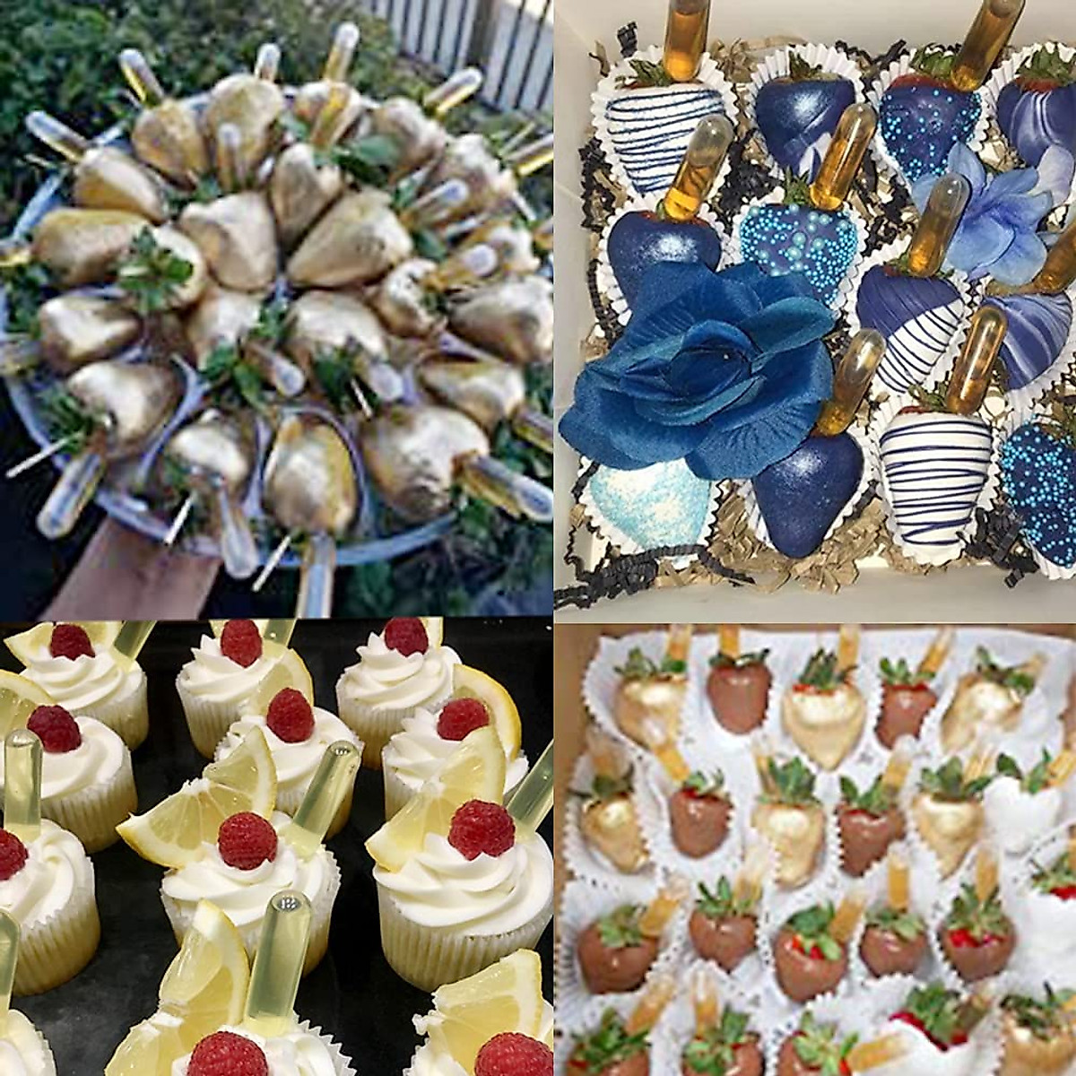 KoberrLi 4ml Dessert Pipettes 80PCS Plastic Squeeze Transfer Pipettes Dropper Liquid Injector for Cupcake Strawberries