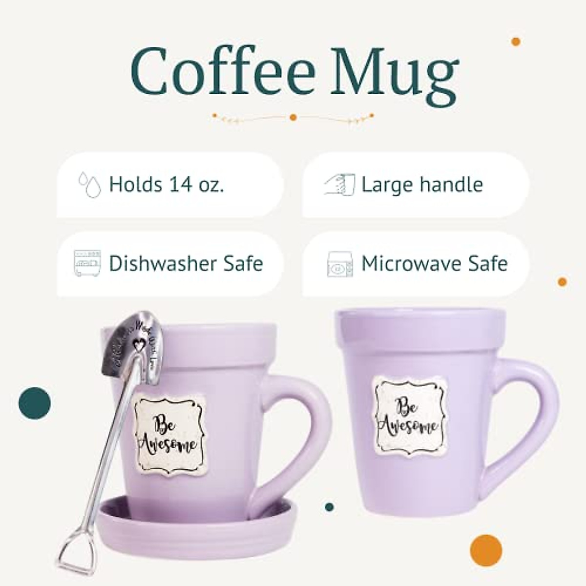 Divinity Boutique Lilac Flower Pot Mug - Be Awesome