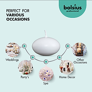 Bolsius White Floating Candles 1.75 Inch – 20 Pack Candle Set – 5+ Hours Burn Time – Premium European Quality – Smokeless & Dripless Smooth Flame – 100% Cotton Wick – Beach, Wedding, & Party Accessory