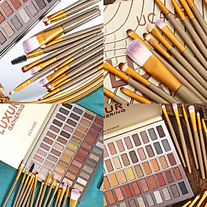 UCANBE Luxury Gathering Neutral Eyeshadow Makeup Palette, Naked Shimmer Matte Metallic Glitter Subtle Eyes Shadow,High Pigmented Nudes Creamy Smokey Pallet Set