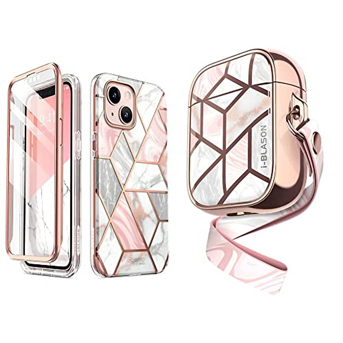 i-Blason Cosmo Designed for iPhone 13 Case & Airpods 2nd/1st Generation Case