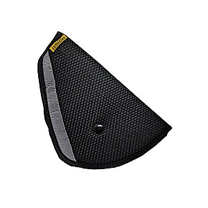 Seat Belt Adjuster, Car Safety Cover Strap Adjuster Pad Harness, Comfortable Protection for Adult Children Keep Belt Away from Neck and Face, Made of Air Mesh Fabric (Premium Luxuries Black)