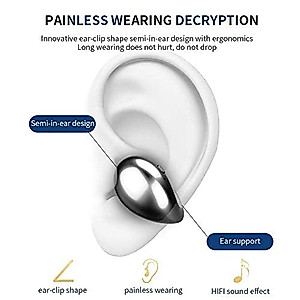 Open Ear Bone Conduction Earbuds Open Ear Headphones Wireless Bluetooth Bone Conducting Earphones Gym Ear Buds Comfortable Lightweight for Small Ear Canals Sport Running Workout Black