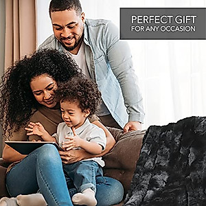 Luxury Plush Blanket - Cozy, Soft, Fuzzy Faux Fur Throw Blanket for Couch - Ideal Comfy Minky Blanket for Adults for Cold Nights by Everlasting Comfort