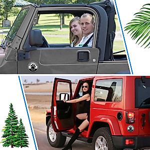 Dogs Badge Rated Car Emblem, 4 x 4 Metal Automotive Badge 3D Metal Car Badges Emblems Round Emblem Decals Car Badge Decals Stickers Compatible with Jeep Wrangler Vehicles Trucks SUV