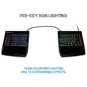 KINESIS USB GAMING Freestyle Edge RGB Split Mechanical Keyboard (MX Blue)