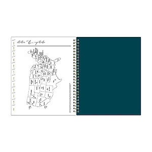 Blue Sky Life Note It 2024 Weekly and Monthly Planner Notes, 7" x 9", Frosted Cover, Wirebound, Marina (139480-24)