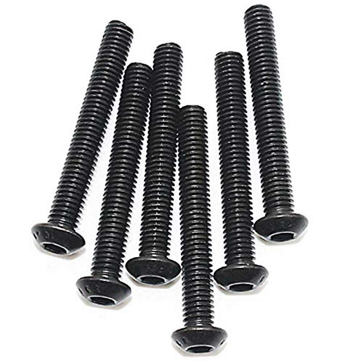 25pcs M6-1.0 x 40mm Round Cup Hexagon Socket Screws10.9 Grade Alloy Steel, Oxidized Black Surface Treatment、Full Thread, Allen Socket Drive (Size: M6x40)