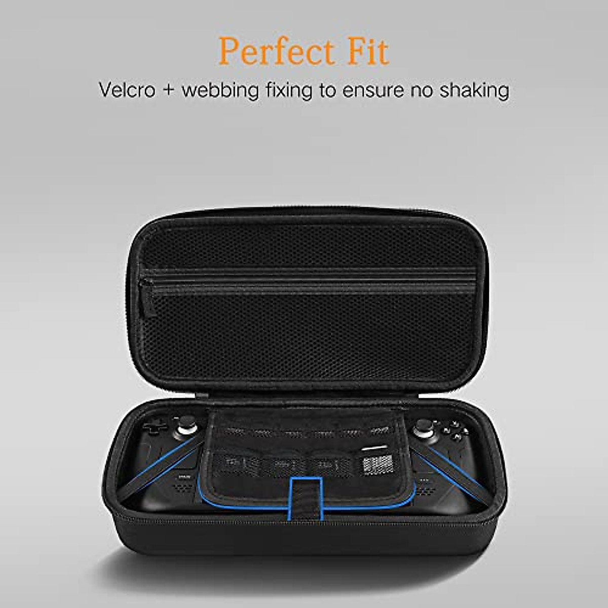 Carrying Case for Steam Deck - Hard Shell Protective Case with High Storage Capacity for Steam Deck Console & Various Accessories [Classic Black]