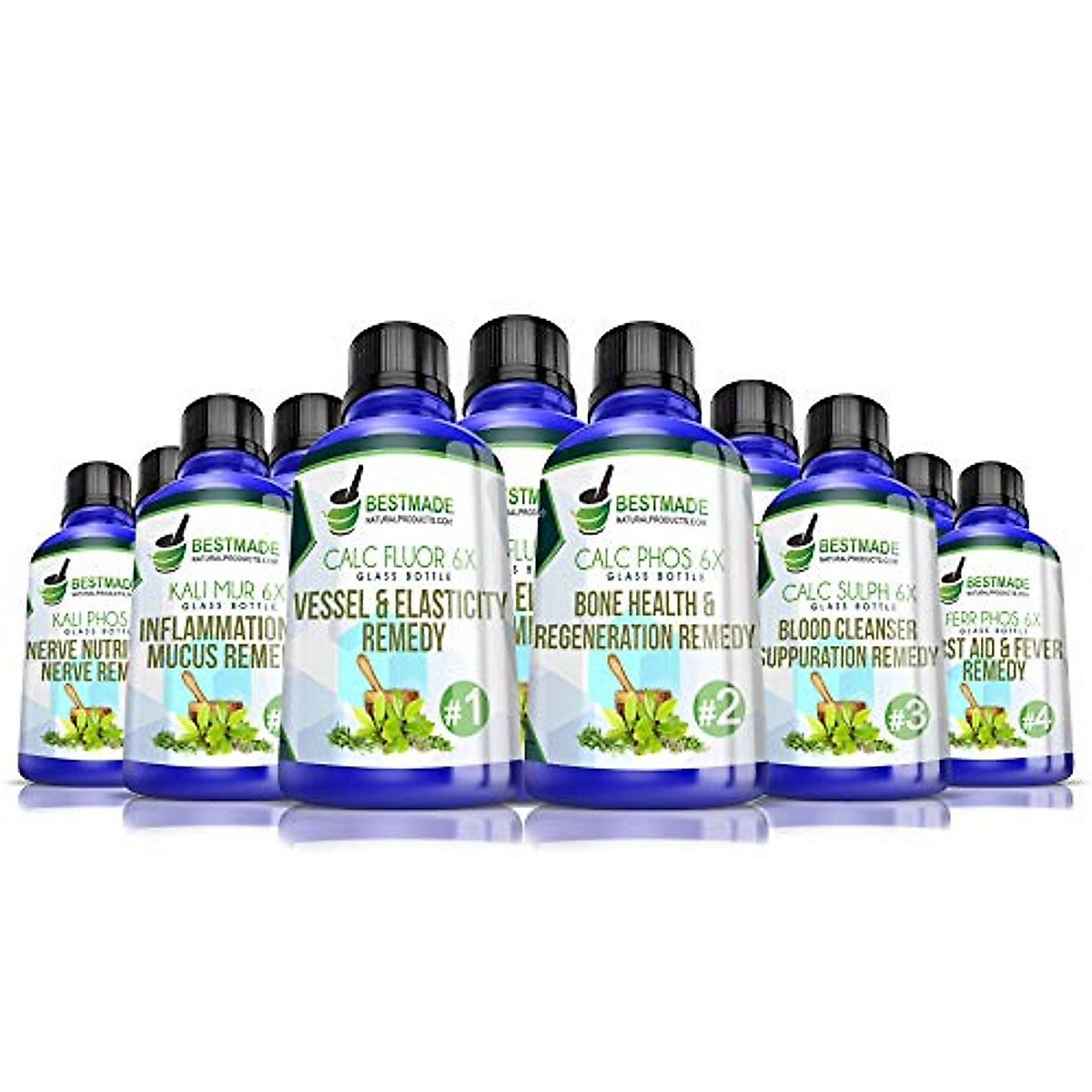 Glass Bottle Classic Tissue Cell Salt Kit All 12 Schussler Cell Salts Boost Your Immune System, Stimulate Natural Healing, Provide Cellular Nutrition Vital to Cellular Function