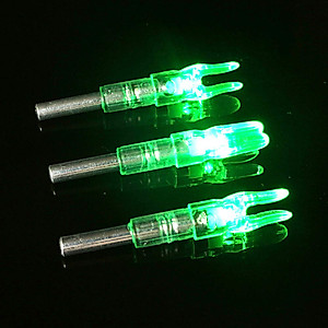 Lzwow 9PCS S Lighted Nocks for Arrows with .244 Inside Diameter Automatic Compound Bow Arrow Nocks for Hunting Shooting