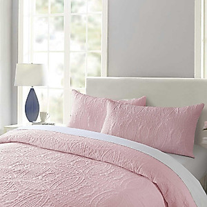 Boryard 3-Piece Queen Quilt Set, Lightweight Soft Full Size Quilt Bedspread Coverlet (90x90 inches) with 2 Pillow Shams (20x26 inches), Pink