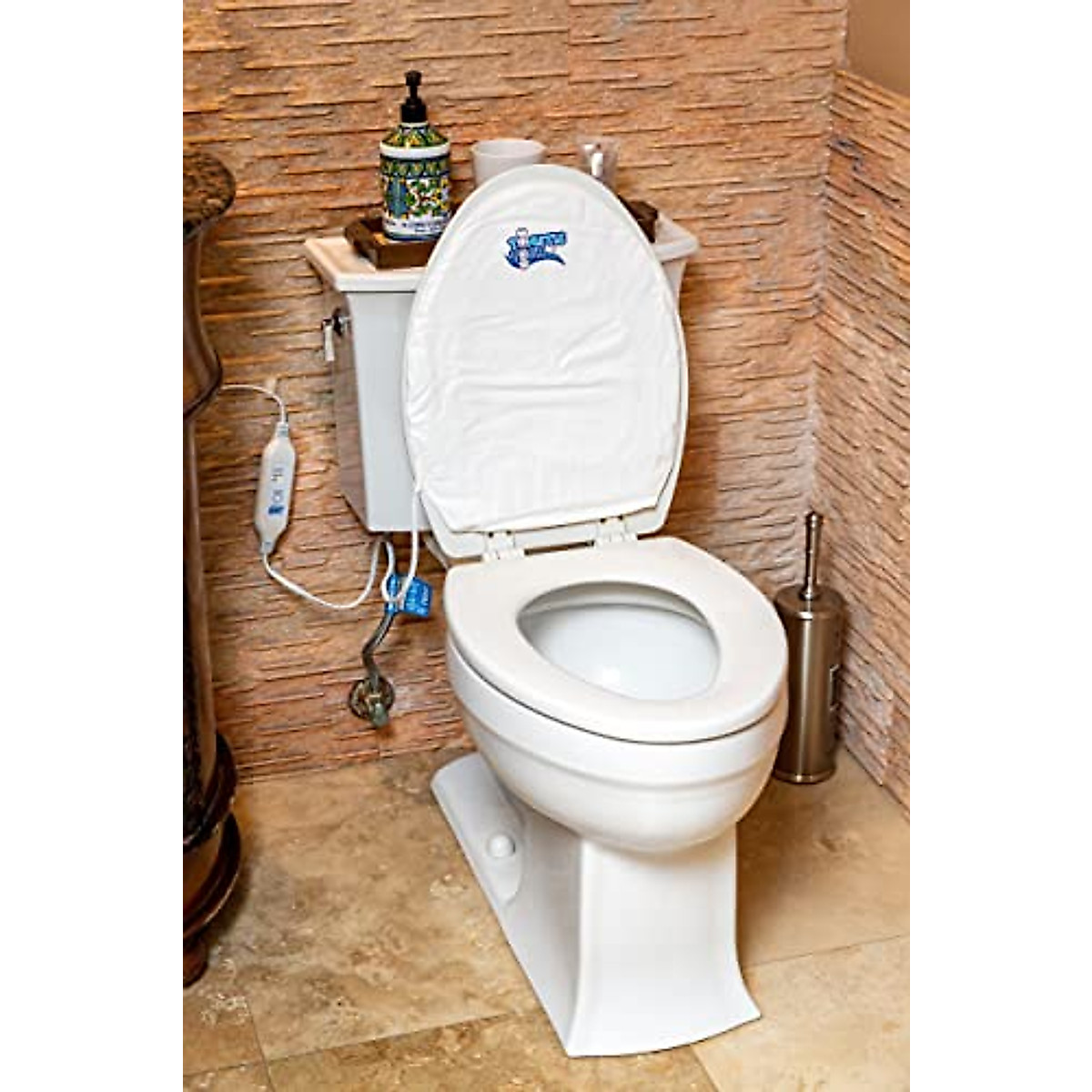 Toastie Tush Innovative Elongated Toilet Seat Warmer | Easy to Install, Easy to Clean, Heated Toilet Seat Elongated | Waterproof Warm Toilet Seat | Electric Elongated Toilet Seat Cover Heater