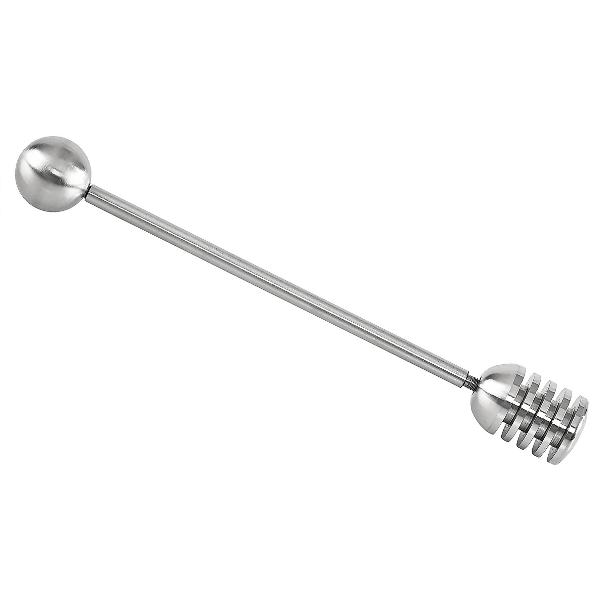 HOME-X Stainless-Steel Honey Dipper Wand for Honey Jars, Stainless-Steel Stirrer for Serving Honey and Syrup, Candy and Chocolate Drizzler Tool, 6 ¼” L x ¾” D, Stainless Steel