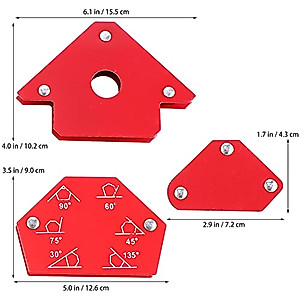 VILLCASE 12 Pcs Locator Welding Magnets Magnetic Angle Corner Holder Metal Stand Welding Magnet Holder Metal Bracket Magnetic Welding Positioner Work Right Angle Iron Welding Clip