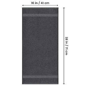 Utopia Towels 6 Pack Premium Hand Towels Set, (16 x 28 inches) 100% Ring Spun Cotton, Ultra Soft and Highly Absorbent 600GSM Towels for Bathroom, Gym, Shower, Hotel, and Spa (Grey)