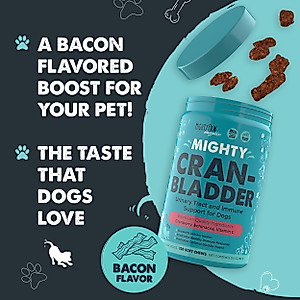 Mighty Paw Waggables Cran-Bladder (Made in The USA) | Cranberry Supplement for Dogs, Cranberry Chews for Urinary Tract Health. Kidney, & Bladder Support. Antioxidant Immune Health (120 Count)