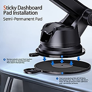 1Zero Universal Phone Holder for Car [Super Stable & Hands-Free] Car Vent Phone Mount [Thick Case & Big Phone Friendly] Car Phone Holder Mount for Vent Dashboard Windshield