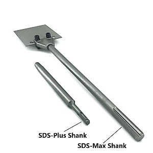 SPKLINE 5 Inch Wide SDS Floor Scraper Set Tile & Thinset Scaling Chisel Thinset Scraper Adhesives Remover Wall Scraper Fits SDS-Plus & SDS-Max Rotary Hammer, Chipping Hammer Drills, Demolition Hammers