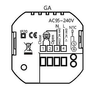 Smart WiFi Thermostat, AC95-240V Wireless WiFi Thermostat for Home for Water Heating (White)