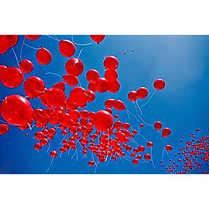 Aimto 5 inch Red Balloons Party Small Balloons–Pack of 100