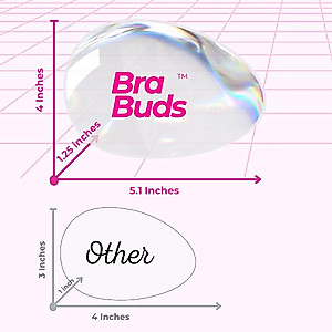 Unclockable Bra Buds - Implant-Grade Silicone Bra Inserts - Clear Gel Push-Up Pads - Affirming Design for Transgender, NB, Drag Queens, Crossdressing