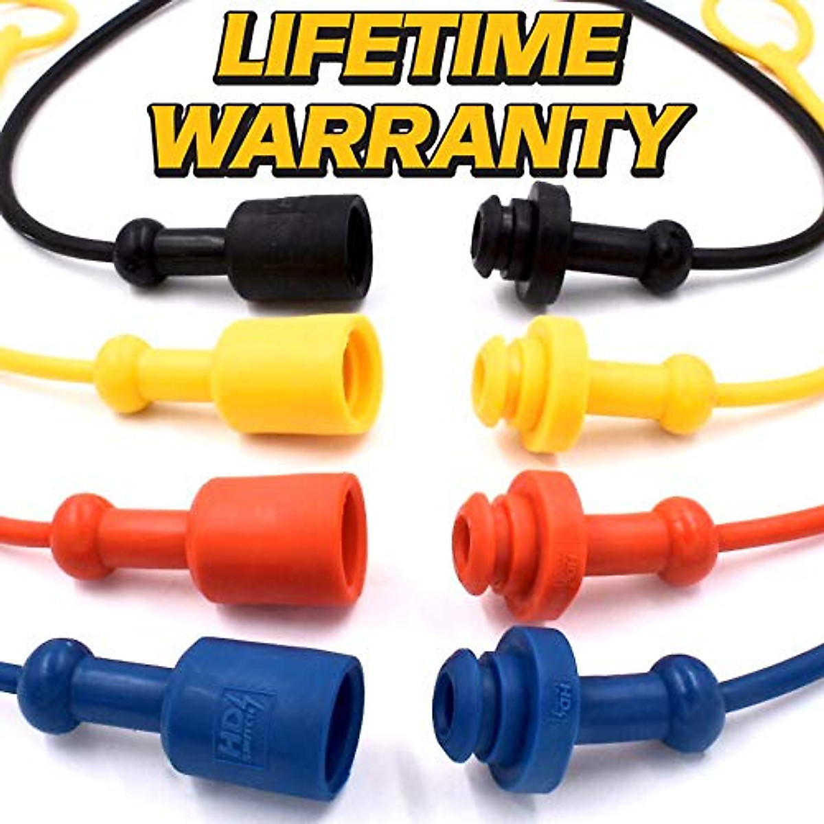 (8 Pack) HD Switch Hydraulic Quick Coupler Dust Cap & Plug Set fits 1/4" Kubota LA181 LA203 LA210 LA211 LA243 LA271 LA301 LA302 LA304 LA350 LA351 LA352 LA364 LA401 LA402 LA403 LA434 LA463 LA504 LA534