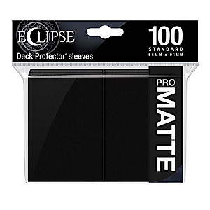 Ultra Pro E-15613 Eclipse Standard Matte Sleeves 100 Pack-Jet Black