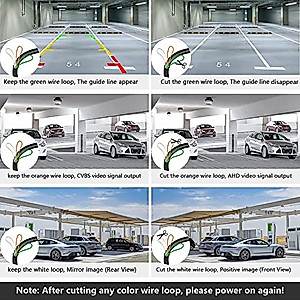 Bileeko Backup/Front View Camera, AHD Reversing Camera 170° Wide Angle Night Vision IP69 Waterproof Car Backup Camera Universal Metal Rear View Camera for Car Truck RV Pickup SUV - 12/24V