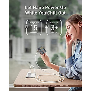 USB C Charger 20W, Anker 511 Charger ( Nano ), PIQ 3.0 Durable Compact Fast Charger with 6ft USB C to Lightning Cable (MFi Certified) for 14/14 Plus/14 Pro/14 Pro Max/13/ iPad Pro and More