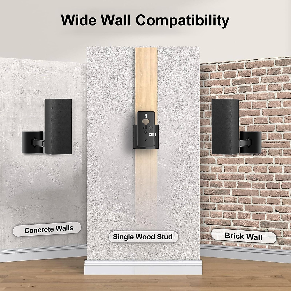 Speaker Wall Mount and Ceiling Mount for Bose UB-20, UB-20 & WB-50 Series II Surround Sound Speaker Mounting Bracket Compatible with Bose CineMate Lifestyle Tilt & Swivel Adjustable up to 180°,Black