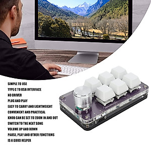 Diyeeni 6-Key Mini Keypad, Mechanical Gaming Keyboards Programming Macro, 6 Fully Programmable Keys, DIY Mechanical Keyboard for Game