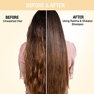 Nykaa Naturals Shampoo, Reetha and Shikakai, 6.76 oz - Hair Growth Shampoo - Revives Dull Hair and Strengthens Roots - Safe for Colored Hair