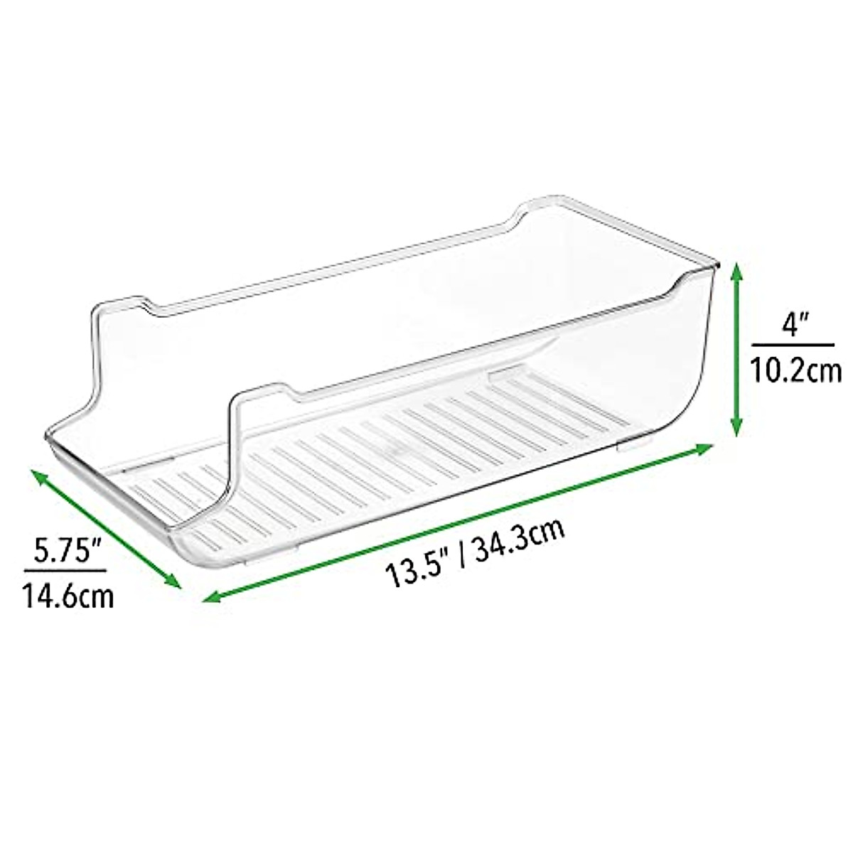 mDesign Large Plastic Pop/Soda Can Dispenser Storage Organizer Bin for Kitchen Pantry, Countertops, Cabinets, Refrigerator - Holds 9 Cans - BPA Free, Food Safe, 4 Pack - Clear