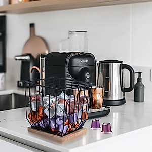 BYTEAIDREX Extra-Large Coffee Pod Holder,K Cup Holders for Counter Small Space,K Cup Storage,Coffee Pod Basket,Coffee Station Organizer,Coffee Bar Accessories.