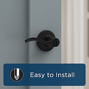 Belmont Entrance Leverset - Matte Black + Smart Key Technology
