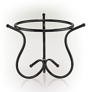 Alpine Corporation 9" Tall Indoor/Outdoor Metal Gazing Globe Display Stand