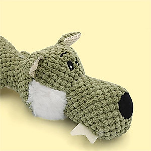 Their World Tough Interactive Chew Toys for Dogs, Plush, Water Resistant, Animal Squeak Toys, Interactive, Cute Animal Design, Durable and Fun (Coyote)