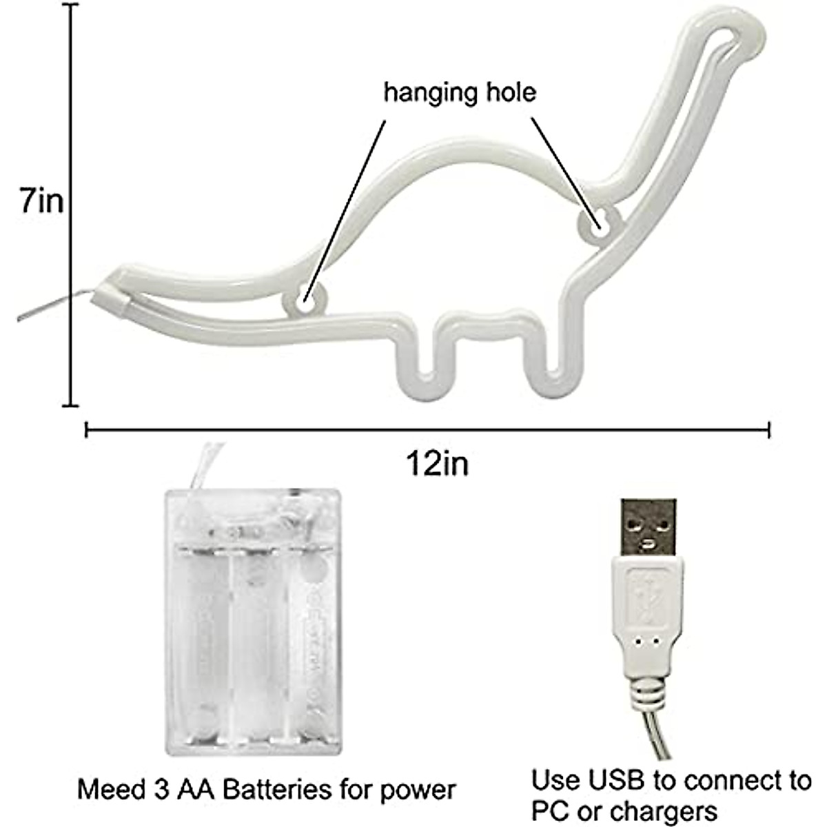 Nordstylee Led Neon Light Sign Dinosaur Sign Night Lights Wall Decor Home Decoration Light for Kids Room,Bedroom,Birthday,Wedding Party Gift (Dinosaur-Green)