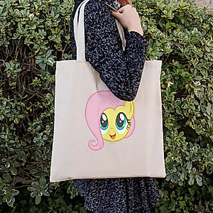 My Little Pony Fluttershy Face Grocery Travel Reusable Tote Bag