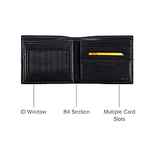 TUMI - Delta Global Center Flip Passcase Wallet with RFID ID Lock for Men - Black