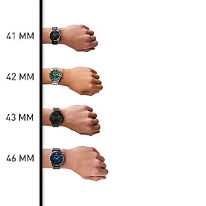 Emporio Armani Men's Three-Hand Silver and Brown Leather Band Watch (Model: AR11173)