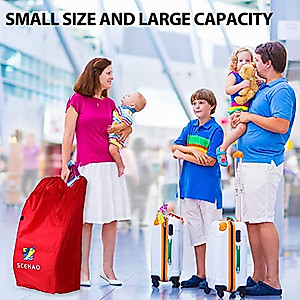 Car Seat Travel Bag,Stroller Bag for Airplane,Stroller Travel Bag for Standard & Double Strollers(Red)
